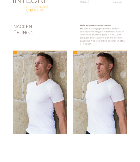 Nacken Übungen mit Bildern und PDF Download - Integri